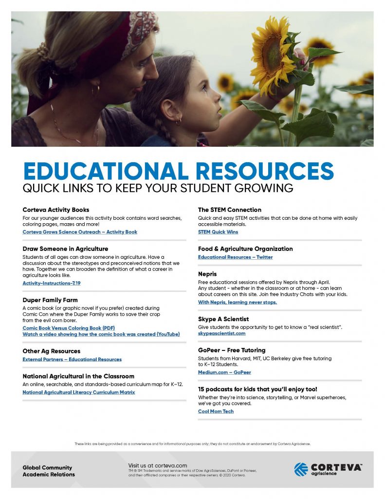 Corteva's Educational Resources : General - First the Seed Foundation